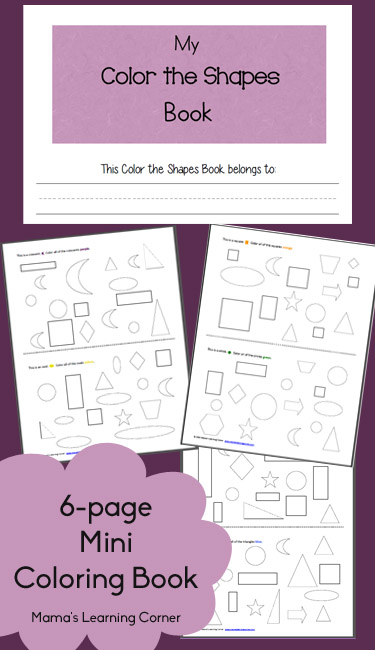 My Color the Shapes Book - Mamas Learning Corner