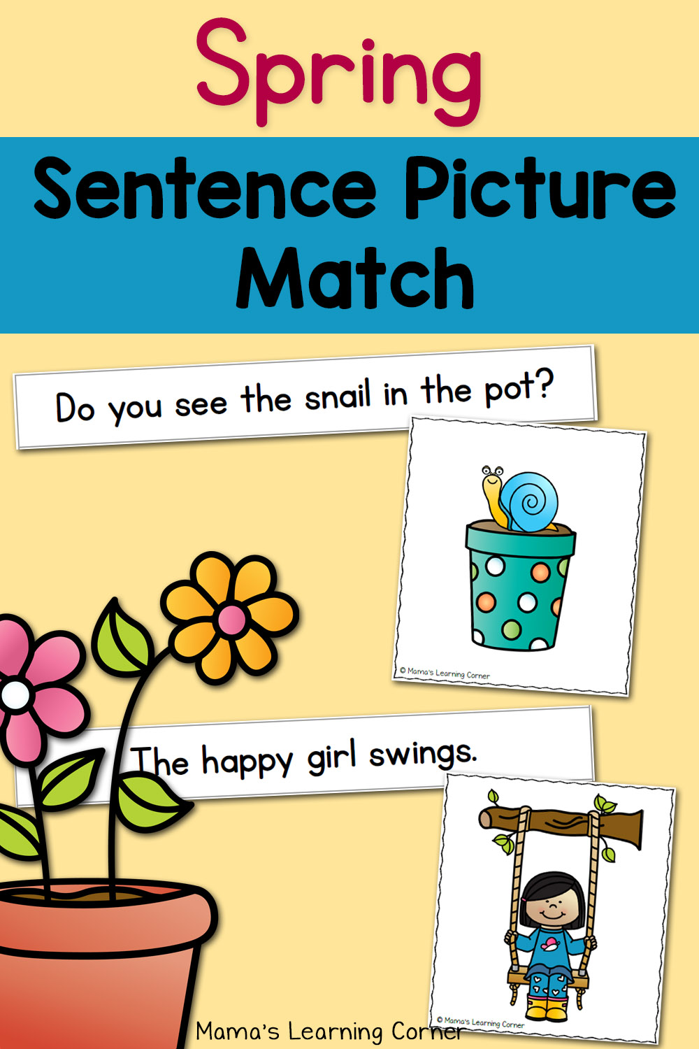 Spring Sentence Picture Match Mamas Learning Corner spring-sentence-picture-match-mamas-learning-corner