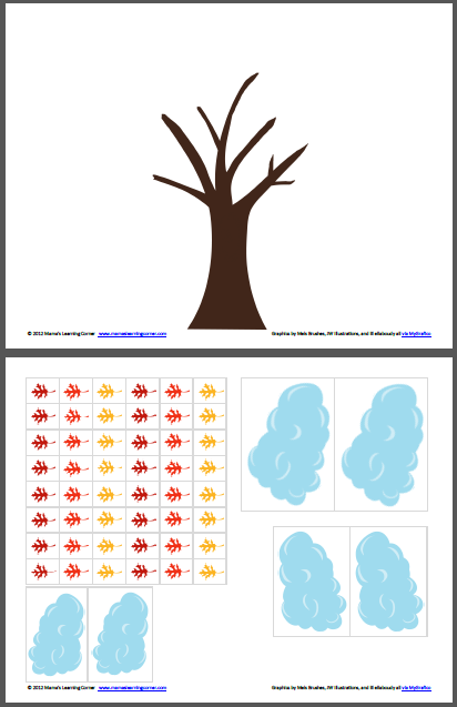 Cut & Paste: Fall Leaves - Mamas Learning Corner