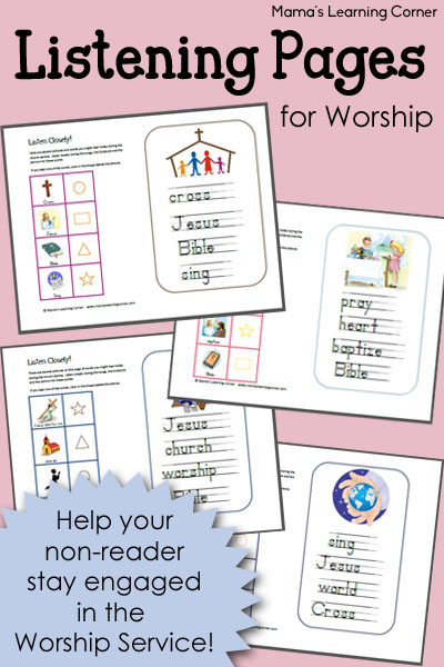 Sermon Listening Pages for Non-Readers - Mamas Learning Corner