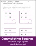 Commutative Squares (Magic Squares) - Double Digit Addition - Mamas ...