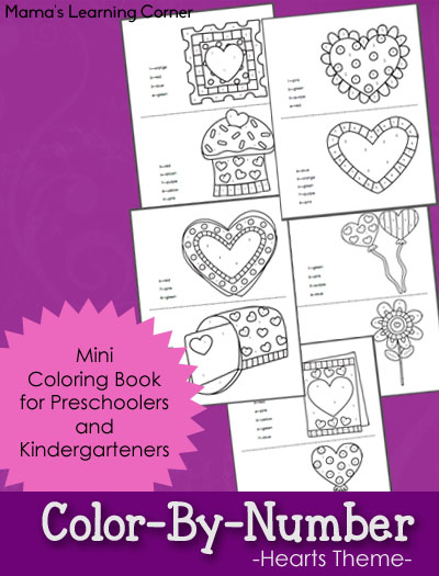 Color By Number Worksheets: Heart Themed! - Mamas Learning Corner