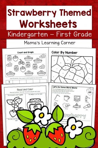 Strawberry Worksheets for Kindergarten and First Grade - Mamas Learning ...
