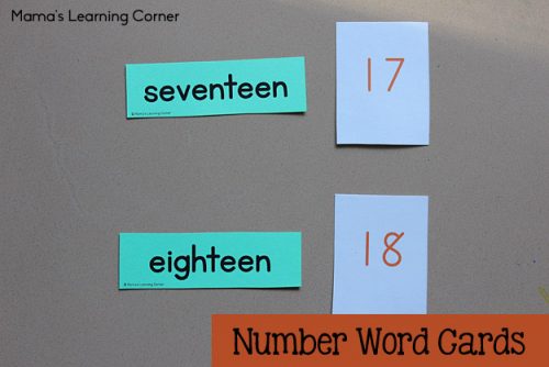 Free Printable: Number Word Cards - Mamas Learning Corner