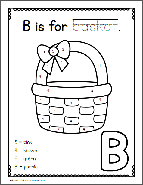 Color By Number ABC - Mamas Learning Corner