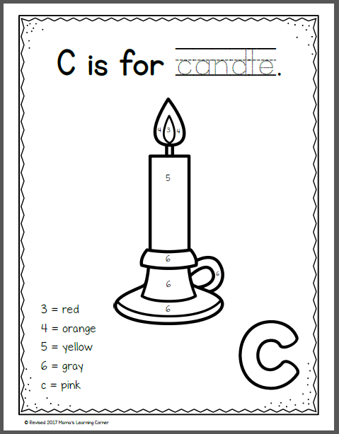 Color By Number ABC - Mamas Learning Corner