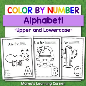 Color By Number ABCs - Mamas Learning Corner