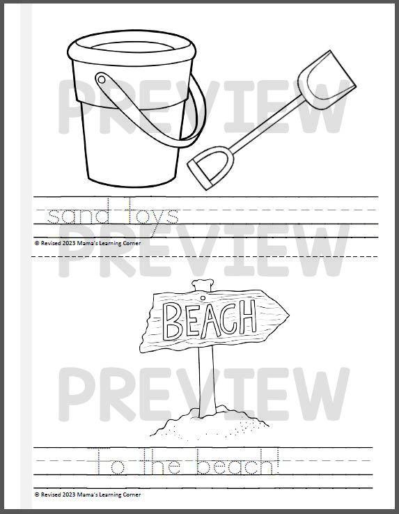 Summer Coloring Pages: At the Beach! - Mamas Learning Corner