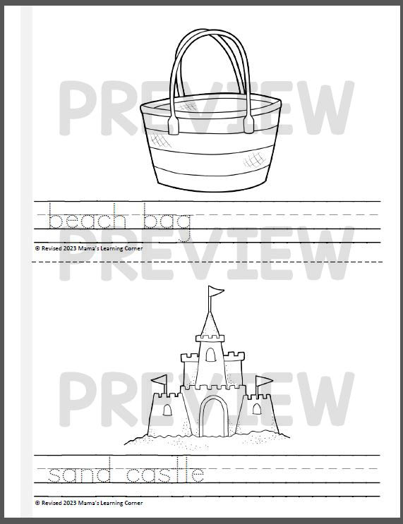 Summer Coloring Pages: At the Beach! - Mamas Learning Corner