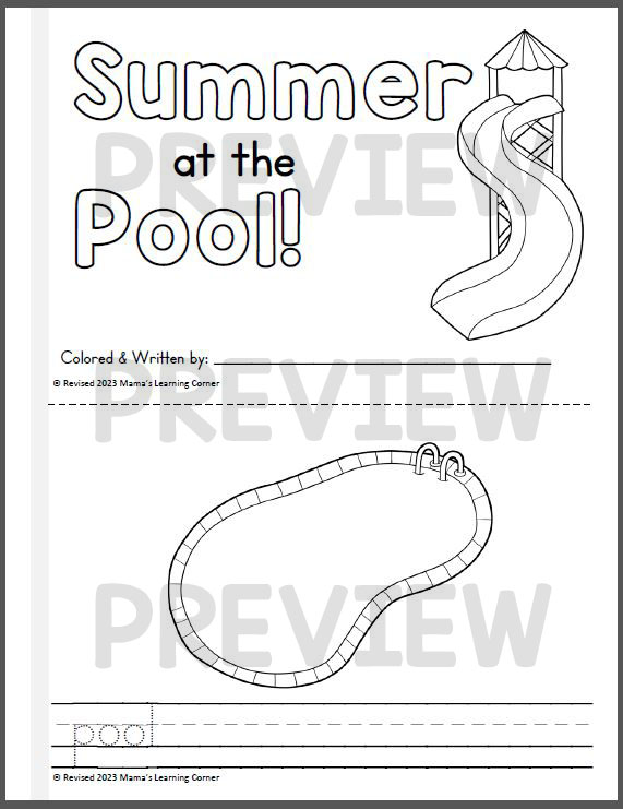 Swimming Pool Printables