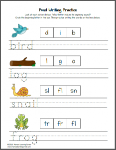 Pond Worksheets for Kindergarten and First Grade - Mamas Learning Corner