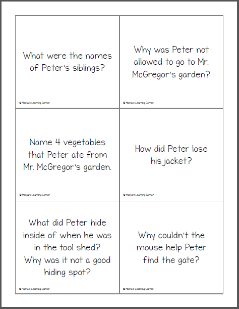 The Tale of Peter Rabbit Printables - Mamas Learning Corner The Tale of Peter Rabbit Printables - Mamas Learning Corner