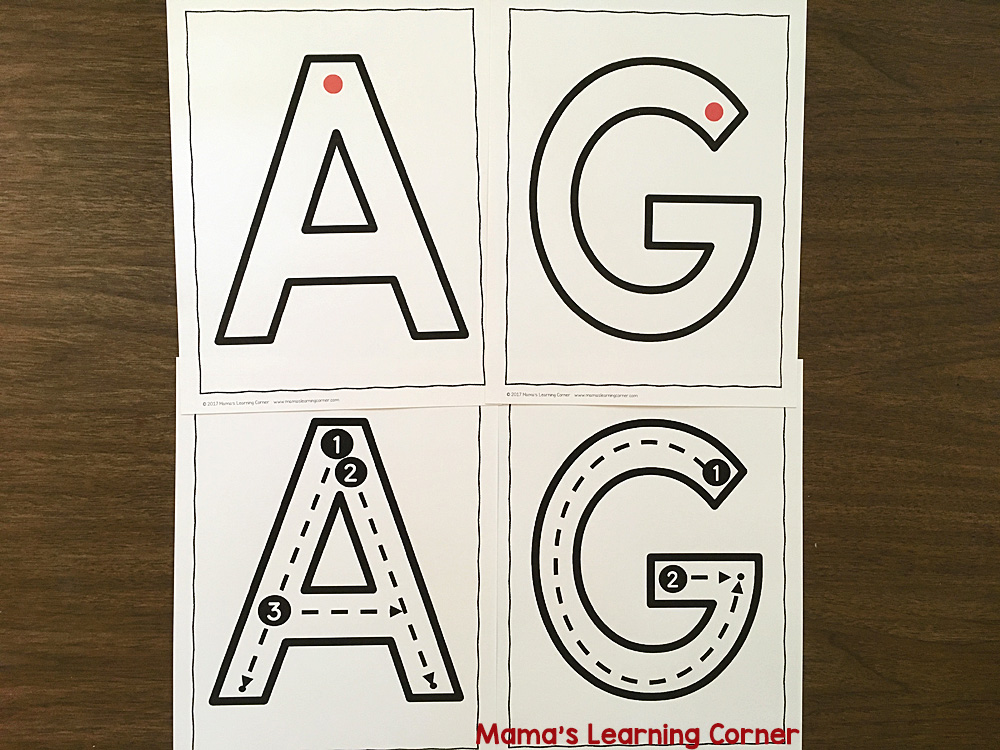 Letter Formation Cards for Preschool and Kindergarten - Mamas Learning ...