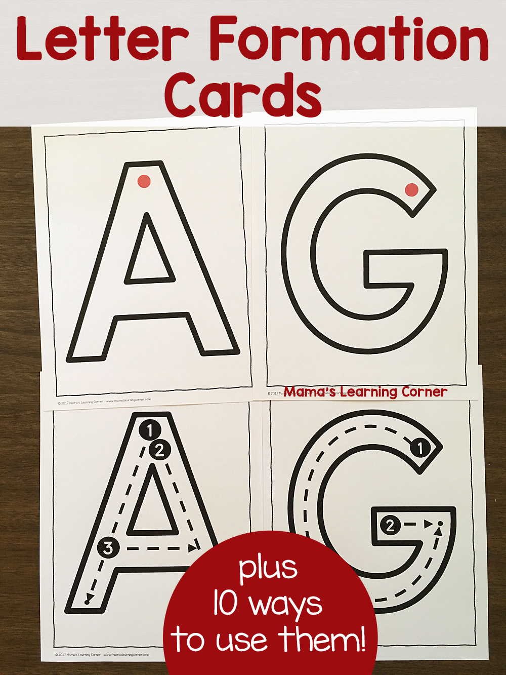 Letter Formation Cards For Preschool And Kindergarten Mamas Learning