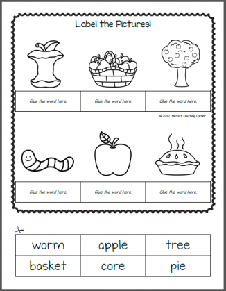Apple Worksheets - Mamas Learning Corner