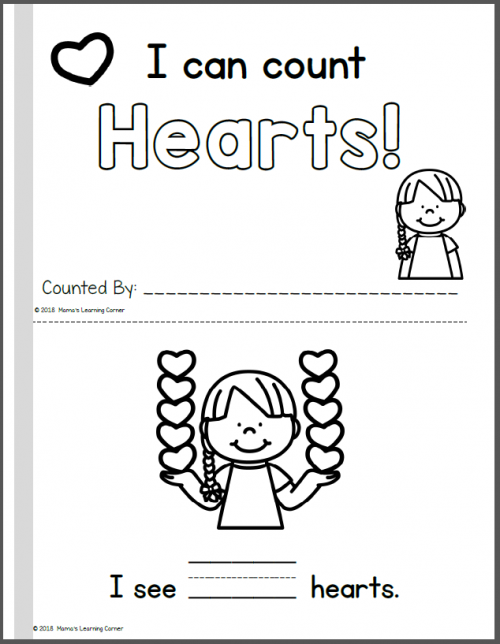 I Can Count Hearts Interactive Counting Booklet - Mamas Learning Corner