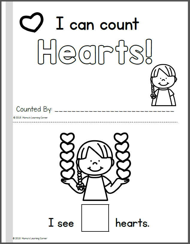 I Can Count Hearts Interactive Counting Booklet - Mamas Learning Corner