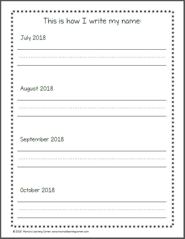 Preschool Calendar Notebook 2018-2019 - Mamas Learning Corner