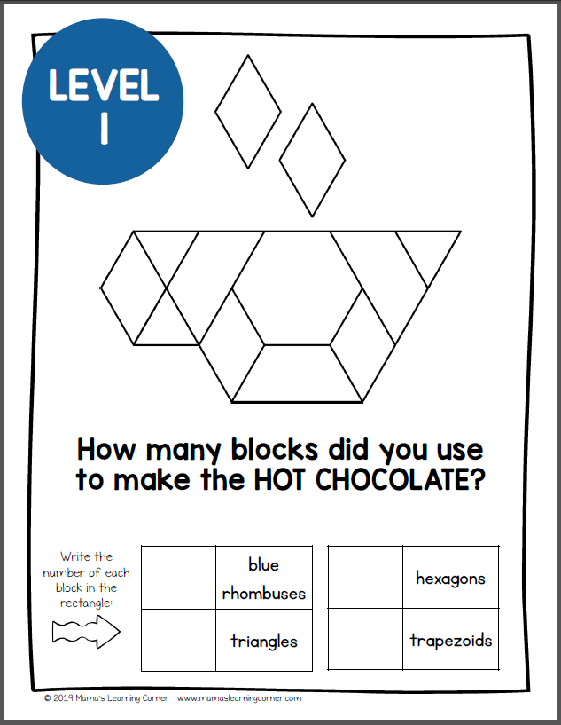 Winter Pattern Block Mats - Mamas Learning Corner