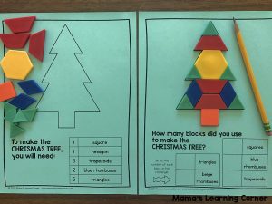 Winter Pattern Block Mats - Mamas Learning Corner