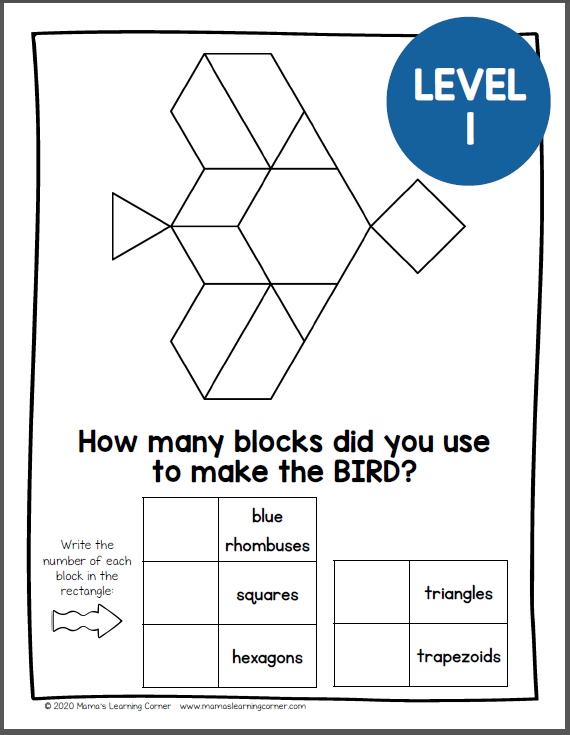 Spring Pattern Block Mats - Mamas Learning Corner