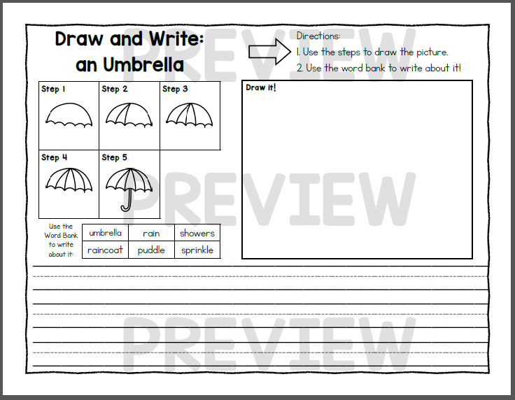 Spring Directed Draw and Write - Mamas Learning Corner
