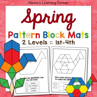 Winter Pattern Block Mats - Mamas Learning Corner