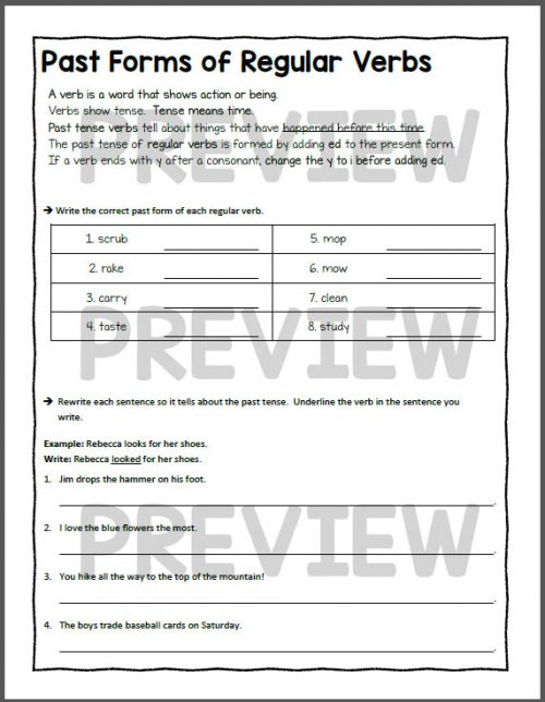 Verb Worksheets for 3rd and 4th Grades - Mamas Learning Corner