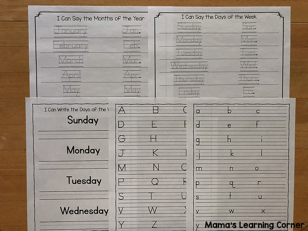 Daily Calendar Notebook for Preschool and Kindergarten - Mamas Learning ...