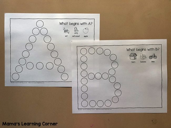 Dab It! Alphabet Letter Worksheets - Mamas Learning Corner