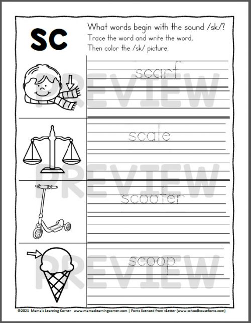 Blends Writing Practice Worksheets - Mamas Learning Corner