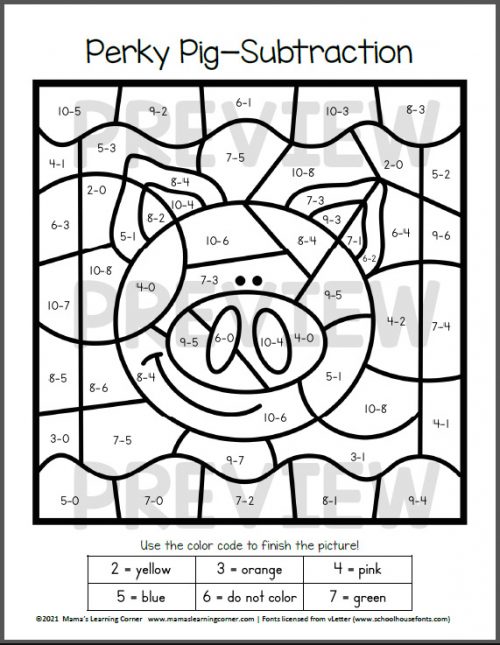 Farm Color By Number Worksheets - Mamas Learning Corner