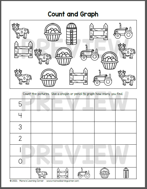 Farm Worksheets for Kindergarten and First Grade - Mamas Learning Corner