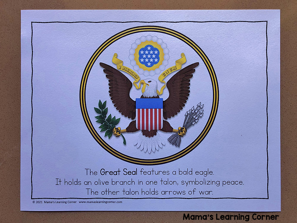 U.S. Symbols Posters with Facts - Mamas Learning Corner
