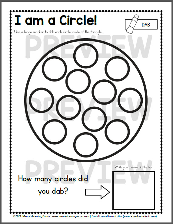 Circle Worksheets and Booklet - Mamas Learning Corner