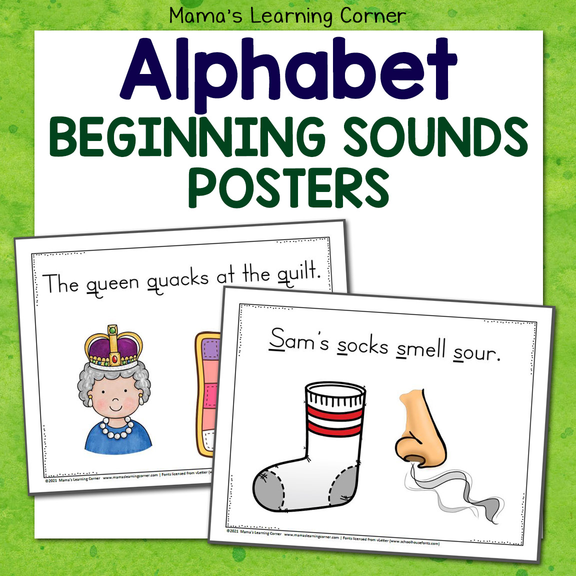 ABC Beginning Sounds Posters - Mamas Learning Corner