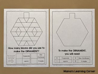 Christmas Pattern Block Mats - Mamas Learning Corner