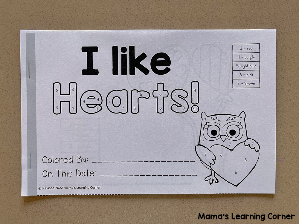 Heart Color By Number Worksheets for Valentine's Day - Mamas Learning ...