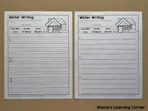 Winter Writing Sentences Worksheets - Mamas Learning Corner