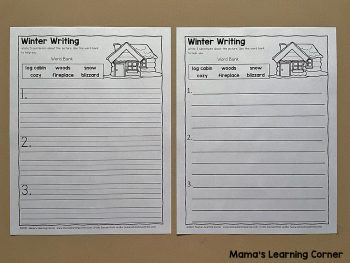 Winter Writing Sentences Worksheets - Mamas Learning Corner