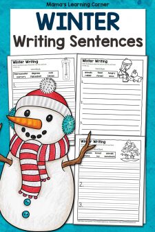 Winter Writing Sentences Worksheets - Mamas Learning Corner