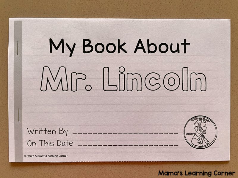 Abraham Lincoln Writing Booklet with Picture Dictionary - Mamas ...