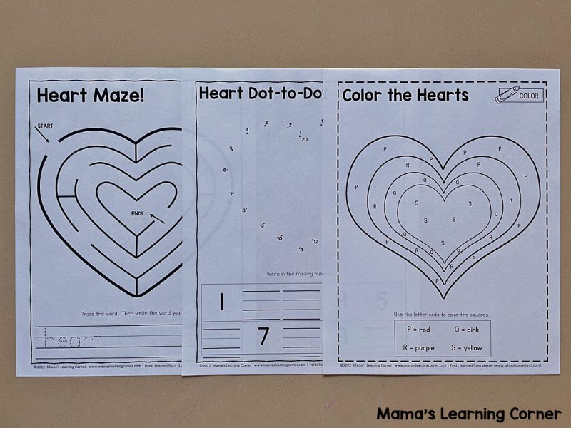 Heart Worksheets for Preschool and Kindergarten - Mamas Learning Corner