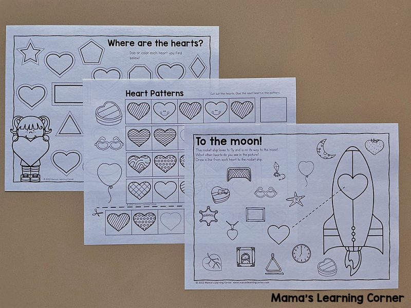 Heart Worksheets and Booklet - Mamas Learning Corner