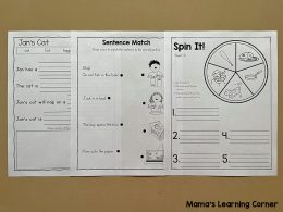 Kindergarten Reading and Phonics Worksheet Packet - Mamas Learning Corner