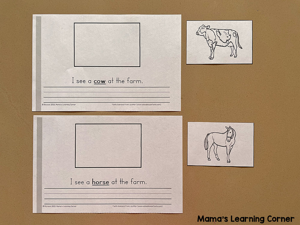 Animals at the Farm Cut and Paste Reader Booklet - Mamas Learning Corner