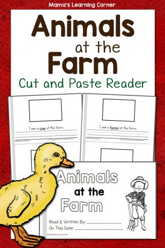 Animals at the Farm Cut and Paste Reader Booklet - Mamas Learning Corner