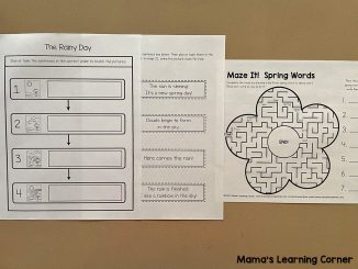 Spring Worksheets for Kindergarten and First Grade - Mamas Learning Corner