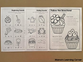 Spring Worksheets for Kindergarten and First Grade - Mamas Learning Corner