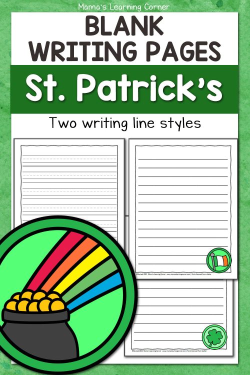St. Patrick's Day Blank Writing Pages - Mamas Learning Corner